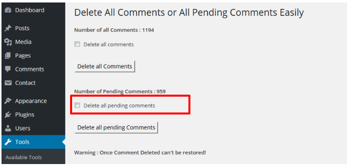 Wordpress WordPress How to delete a large number of spam comments in bulk and how to deal with ...